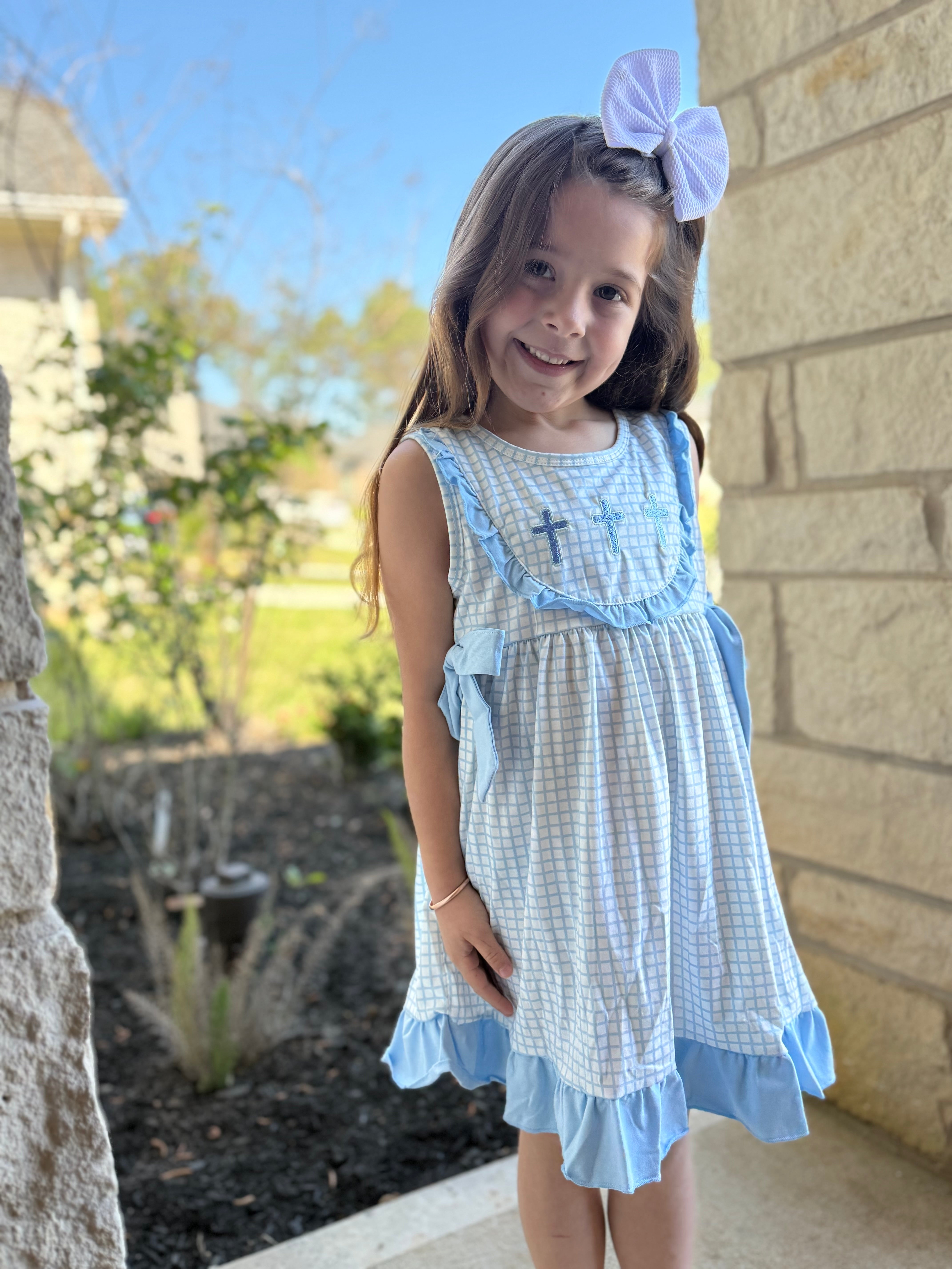 Blue cross dress – Rustic Rose Boutique